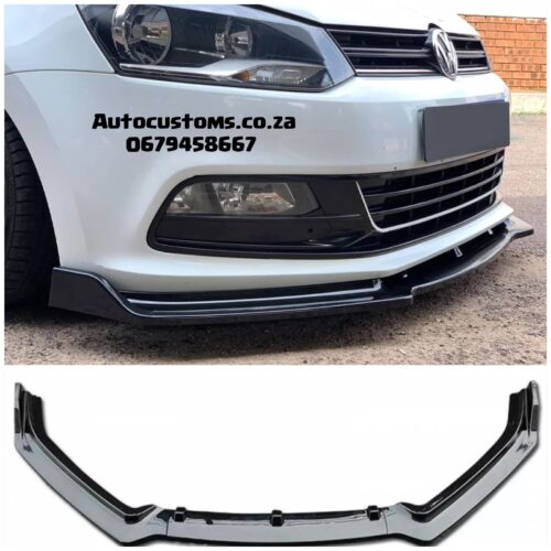 VW Polo 6 Slimline 2-Piece Front Lip | ABS | Auto Customs