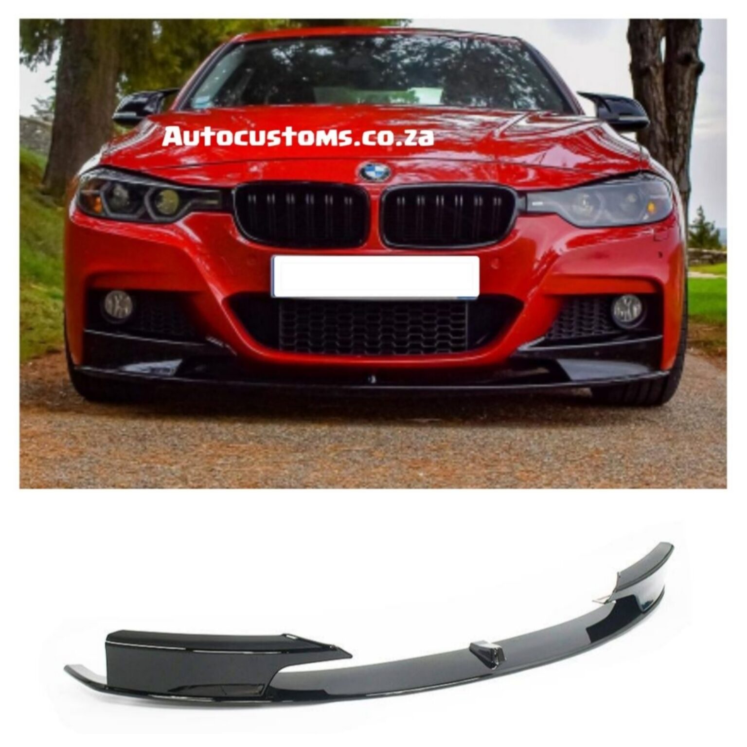 BMW F30 3 Series M Sport 1 Piece Lip With Splitters - Auto Customs ...