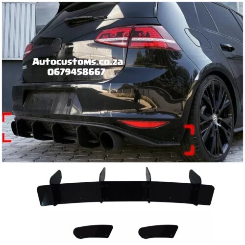 VW Golf 7 / MK7 GTI Rear Add-On Diffuser - Auto Customs