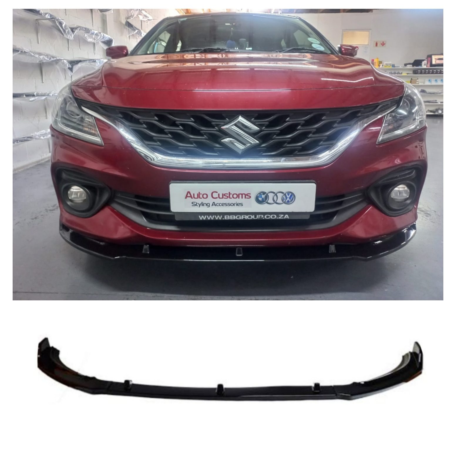 Suzuki Baleno Front Bumper Lip - Auto Customs - Cape Town